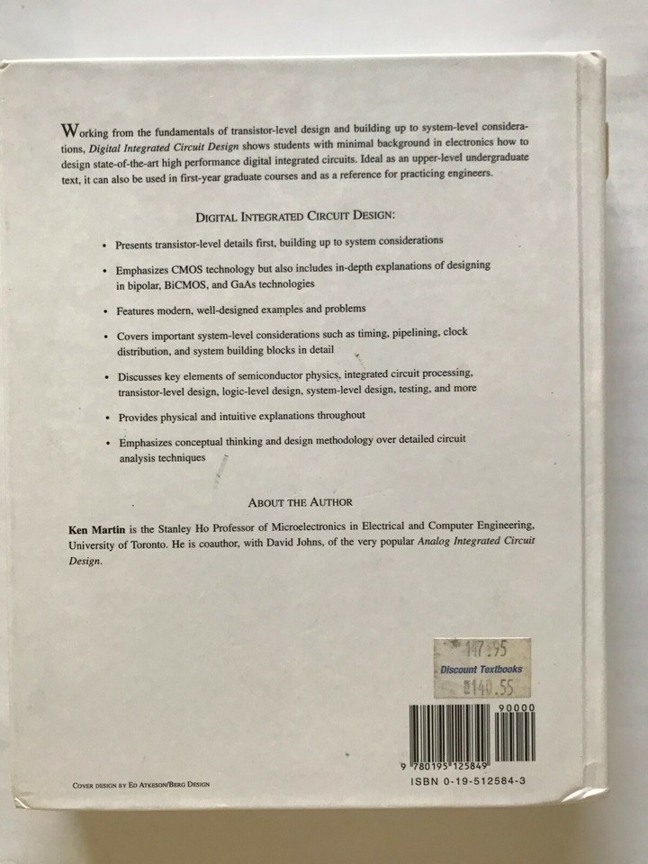 Digital Integrated Circuit Design (The Oxford Series in Electrical and ...