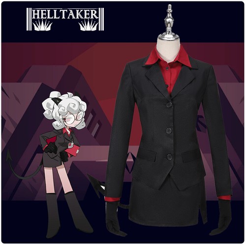Helltaker Justice Cosplay Costume Uniform The Awesome Demon Tail Ears ...