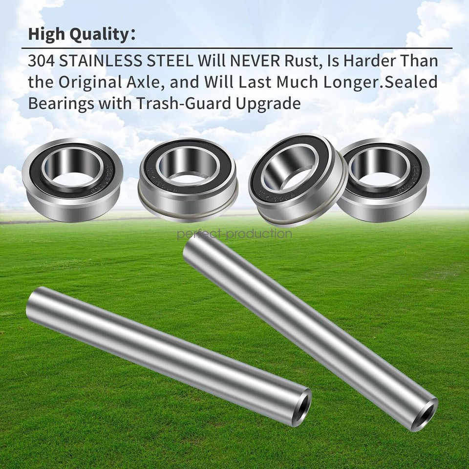 590486802 Stainless Steel Front Wheel Axle & Bearing Conversion For ...