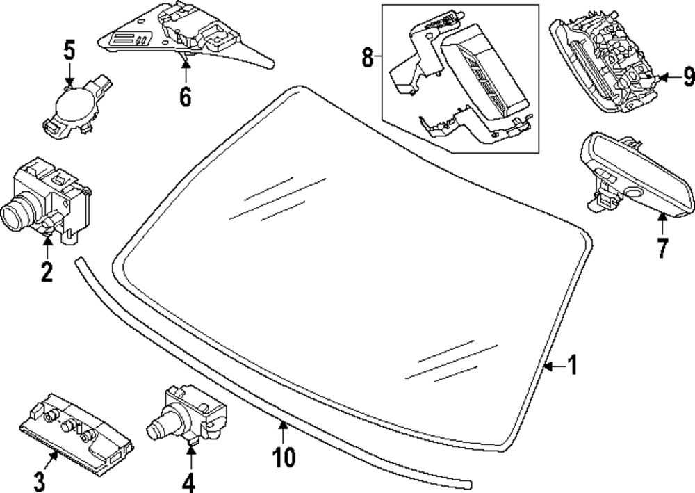 Genuine BMW Interior Mirror Ec Led G 511633 51-16-5-B79-BA8 for sale ...