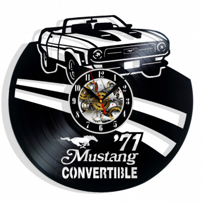 Ford Mustang Wall Clock Records Decor Gift Christmas Birthday Holiday ...