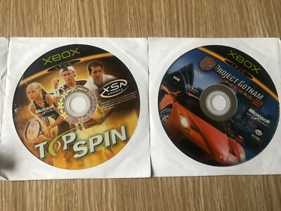 LOT 2 JEUX TOP SPIN + PROJECT GOTHAM RACING 2 PGR2 XBOX PAL RARE CD ...