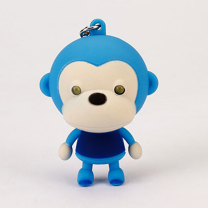 Cute Monkey Keychain Sound Keyring Animal Flashlight Keyring Child Gift ...