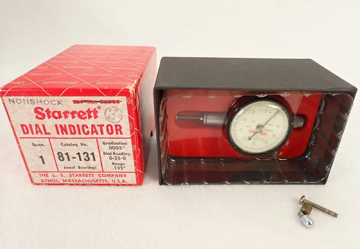 Vintage Starrett Back Plunger Dial Indicator 196 And 1010, 53% OFF