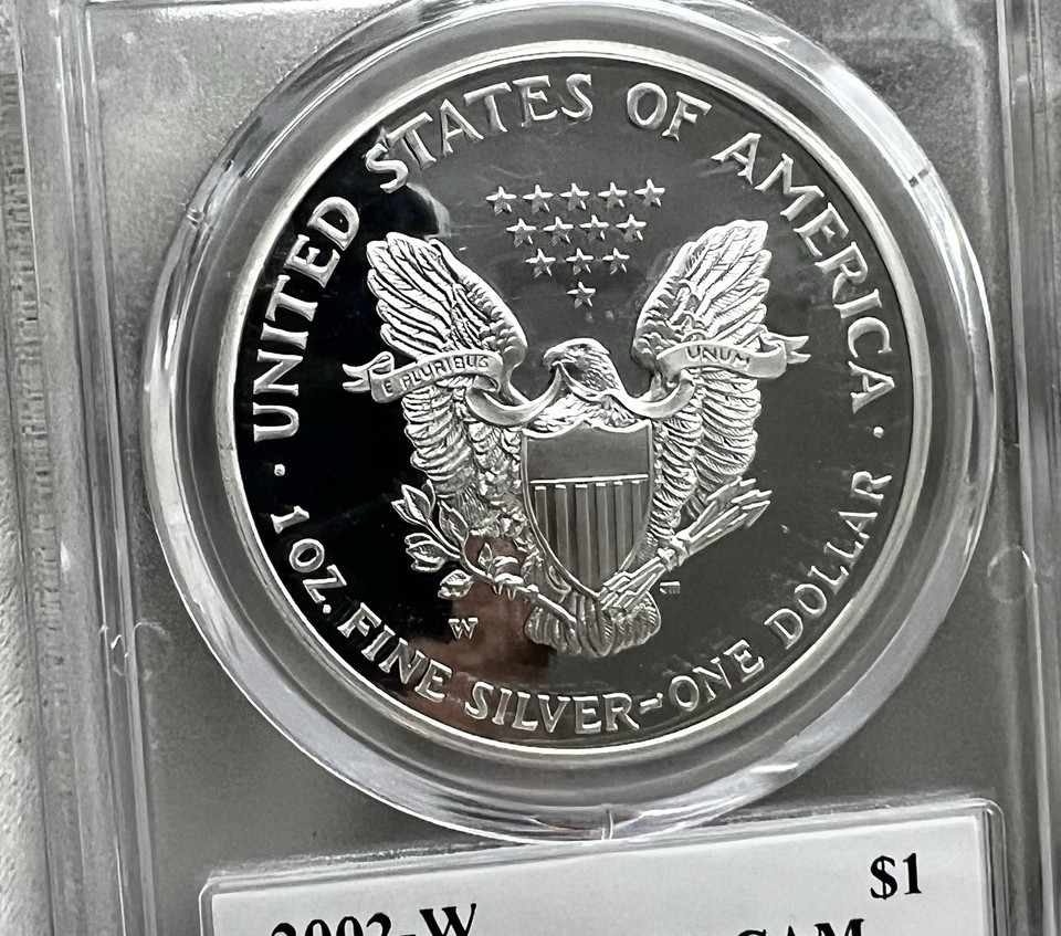 2002-W Proof Silver Eagle PCGS PR 70 DCAM - David Hall Autograph ...