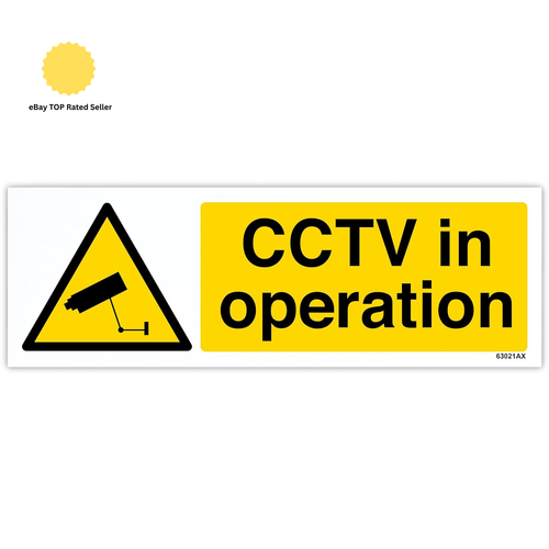 V Safety 63021AX-R Cctv in Operation Sign - Landscape - 300Mm X 100Mm ...