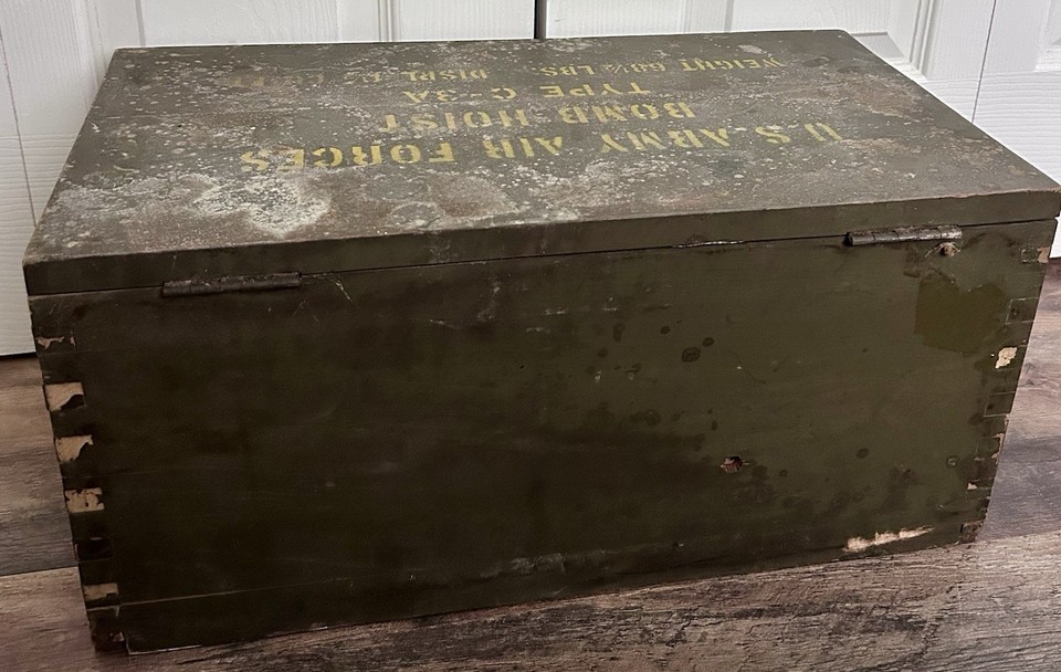 Vintage WWII Military US Army Air Forces Bomb Hoist Box Type C-3A Good ...