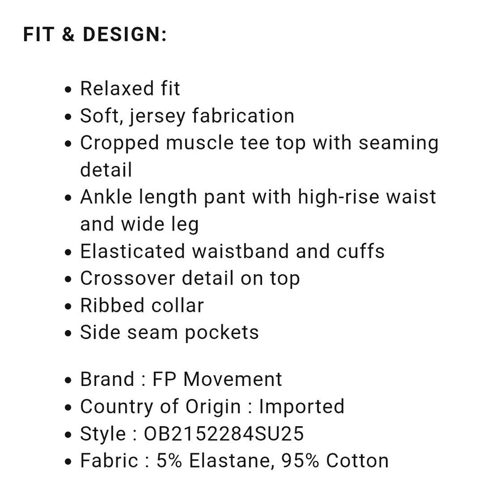 NWT FP Movement Hot Shot Logo Crossover 2 Piece Set Blue Indigo Size ...