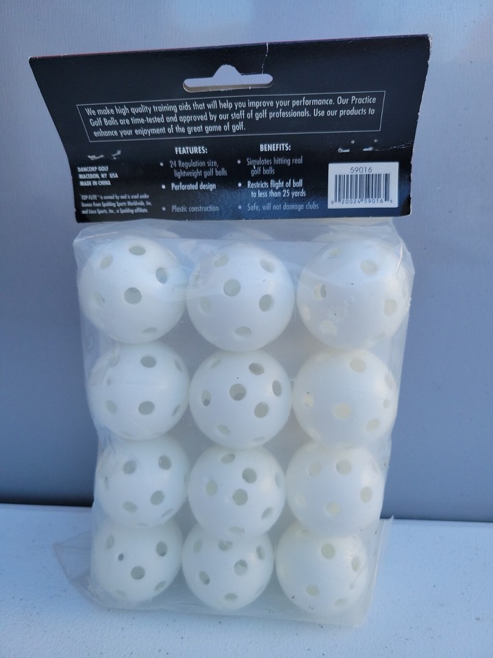 Top Flite Practice Hollow Plastic Golf Balls (24) New Never Used ...