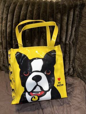 Marc Tetro Tote Yellow Boston Terrier NWT Lunch Tote | eBay
