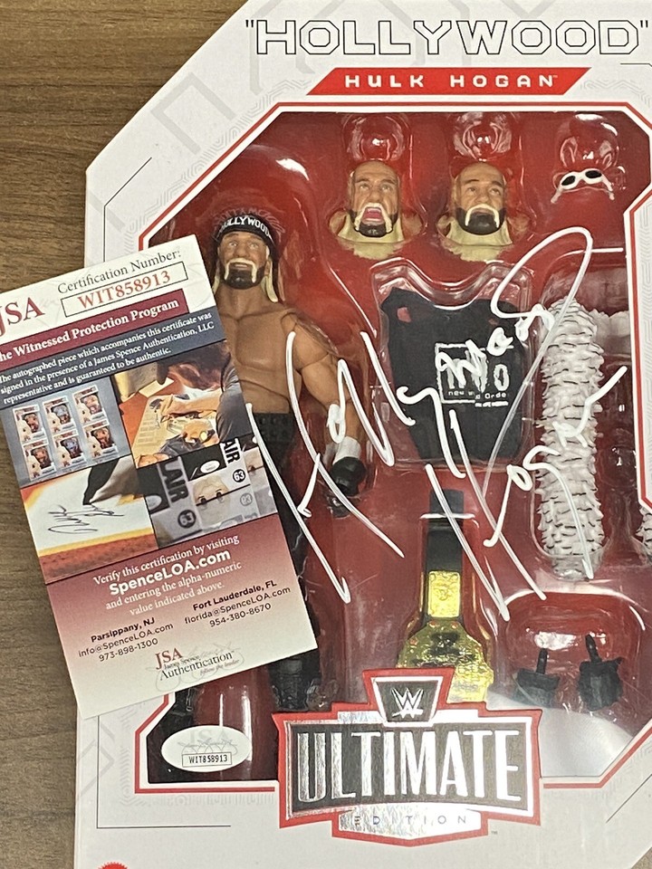 HOLLYWOOD HULK HOGAN WWE Mattel Ultimate Edition Action Figure Signed ...