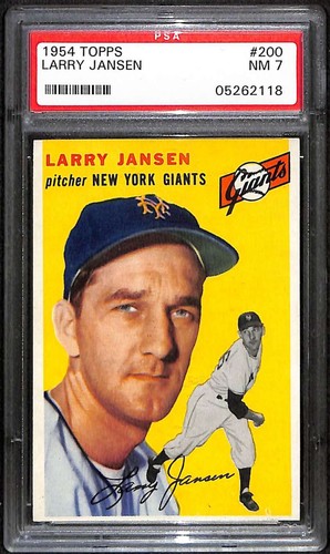 1954 Topps #200 Larry Jansen PSA 7 NM C94108 | eBay