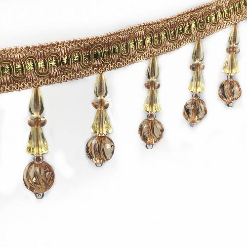 12M DIY Length Beads Fringe Tassel Edging Trim Sewing Craft Curtain ...