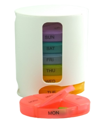 Weekly Oval Tablet Vitamin Pill Box Organiser Storage Holder 7 Day 4 a ...