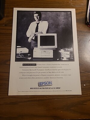 Epson Equity I+ Computer Printer Print Ad 1982 8x11 | eBay