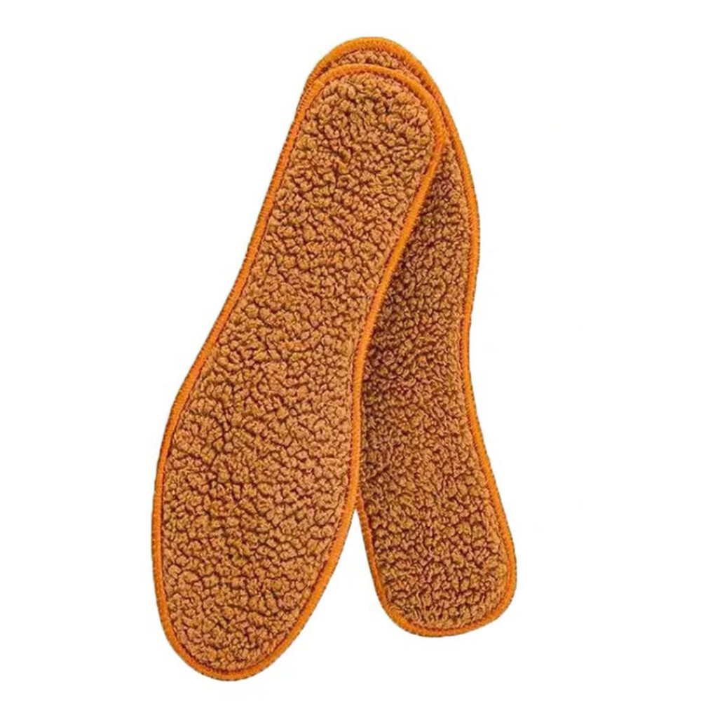 1 Pair Sheepskin Insoles Soft Warm Winter Thick Inner Soles Sheep Wool ...