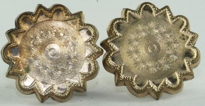VINTAGE 1880'S GOLD FILLED ETCHED CUFF BUTTONS CUFFLINKS | eBay