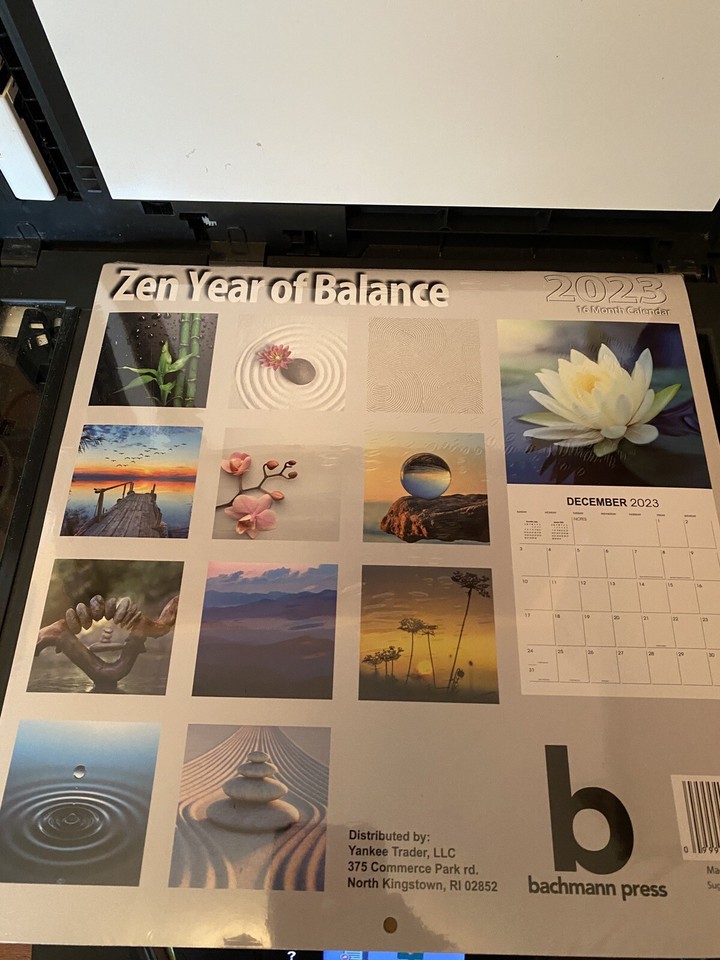 Zen Year of Balance 2023 16 Month Wall Calendar Sept 2022 - Dec 2023 ...