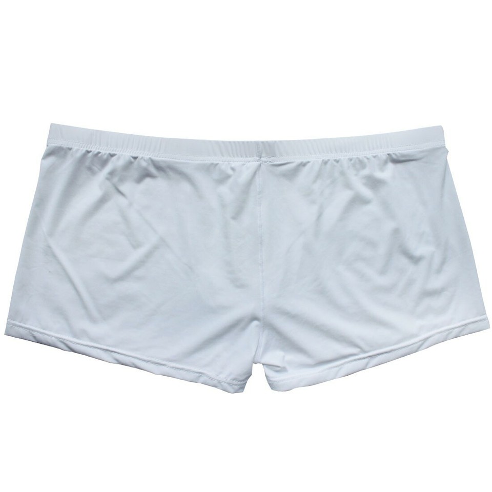 Men‘s Boxer Briefs Underwear Trunks Sheer Ice Silk Bulge Pouch Shorts ...