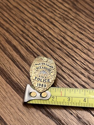 Oceanside California Police War On Crime 1989 Lapel Pin FREE SHIPPING ...