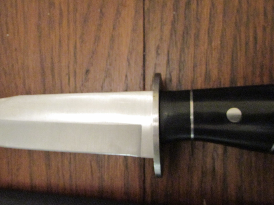 Small Batch Custom Fixed Blade Silver and Black Hunting Knife 12 ...