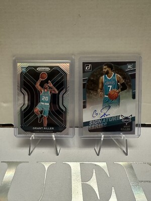 2020-21 Panini Prizm Basketball Grant Riller Silver & Donruss RC Auto ...