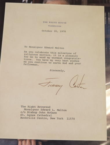 Jimmy Carter Signed Letter. White House signed as President | eBay