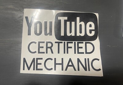 youtube certified mechanic sticker | eBay