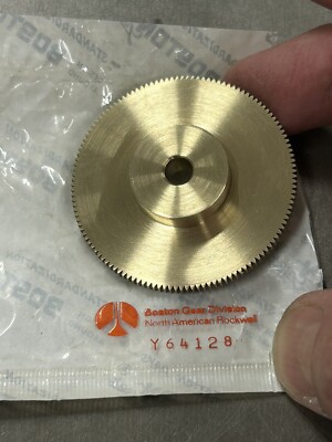 QTY 1 BOSTON GEAR Y64128 BRASS SPUR GEAR 64 PITCH 128 TEETH LIVE STEAM ...