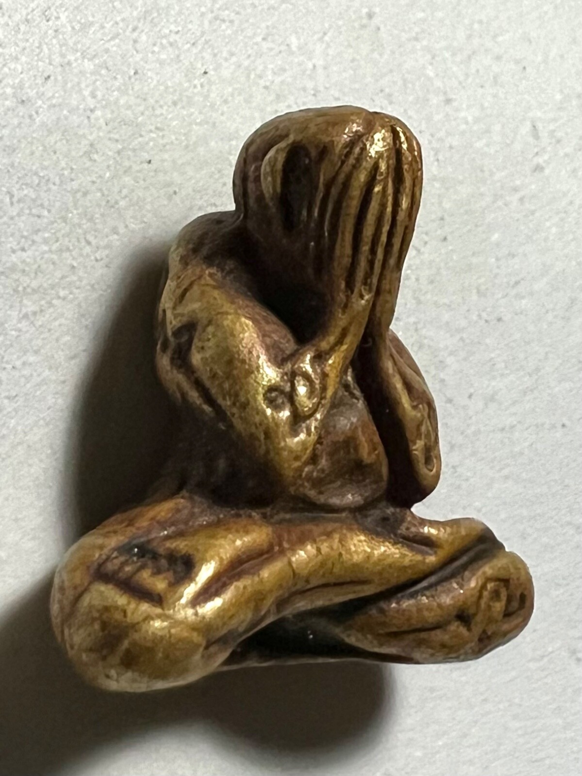 PHRA PIDTA LP KRON RARE OLD THAI BUDDHA AMULET PENDANT MAGIC ANCIENT ...