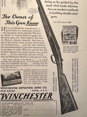 Winchester Repeating Arms Rifle 1934 Advertising Print Advertisement | eBay