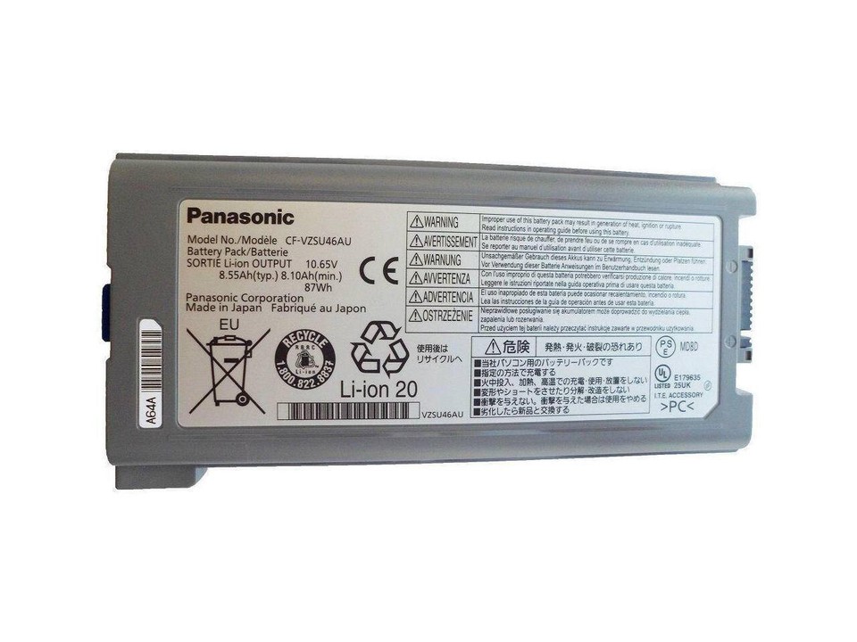 Genuine Panasonic CF-VZSU71U Li-Ion Battery 10.8V 69Wh 6750mAh CF-30 CF ...