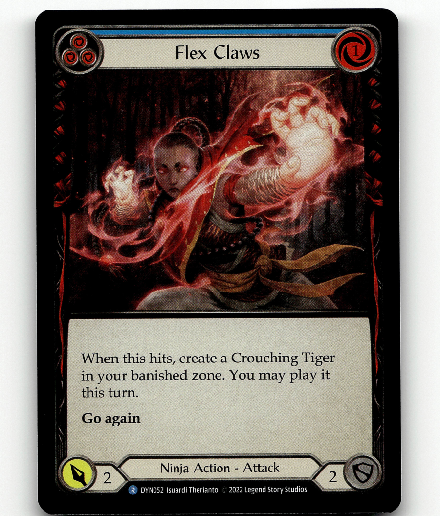 Flesh And Blood Flex Claws (Blue) DYN052 FOIL Dynasty Rare | eBay