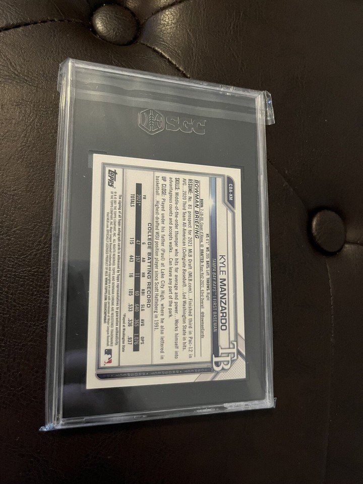 🔥KYLE MANZARDO 2021 Bowman Chrome 1st Autograph Auto SGC 10 🔥 | eBay