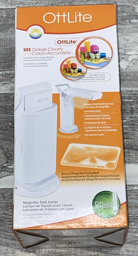OttLite MODEL OTL13MAGWTII Magnifier Task Lamp White Magnifier Included ...