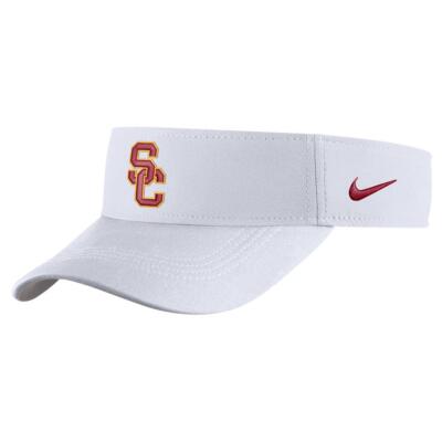 Nike USC Trojans Dri-Fit Adjustable Visor - White | eBay