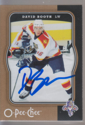 Autographed 07/08 OPC David Booth - Panthers | eBay