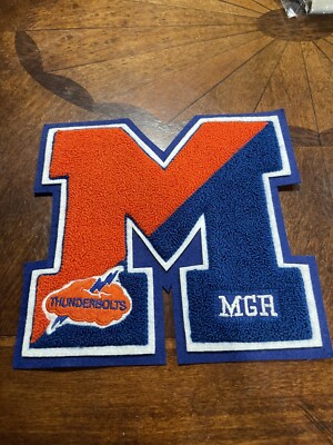 Vintage High School Varsity Team Letter M Patch thunderbolts MGH | eBay