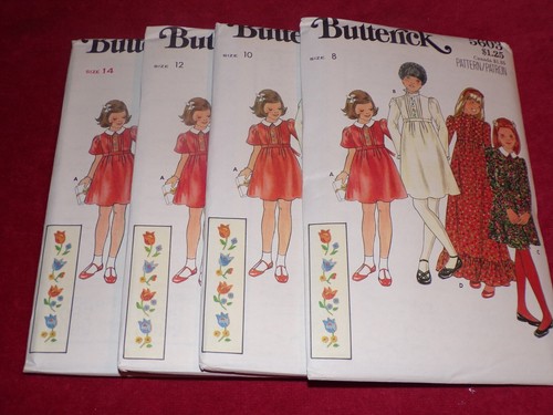 🌸 1979 UNCIRCULATED BUTTERICK #5603-GIRLS MISS COTTAGECORE DRESS ...