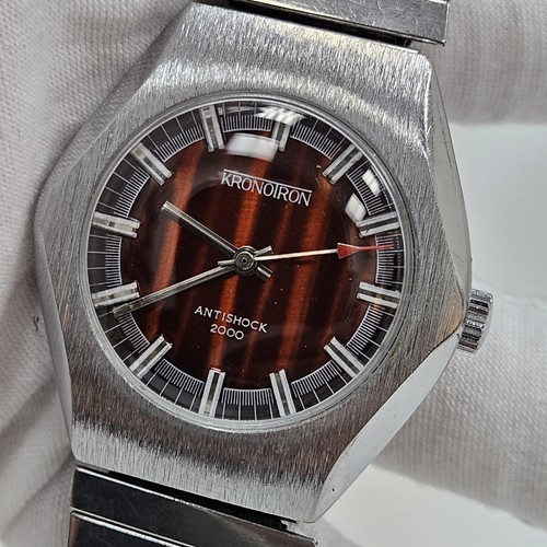 Vintage Kronotron Electra Antishock 2000 Mechanical Watch Red Dial ...