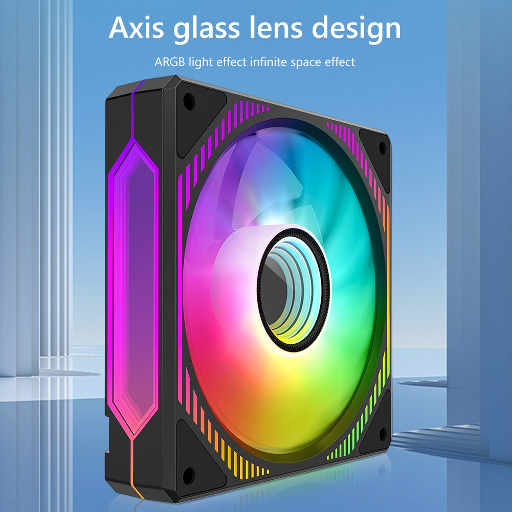PC Radiator 5V 3PIN ARGB 12V 4PIN PWM 120mm Luminous Case Fan (Reverse ...