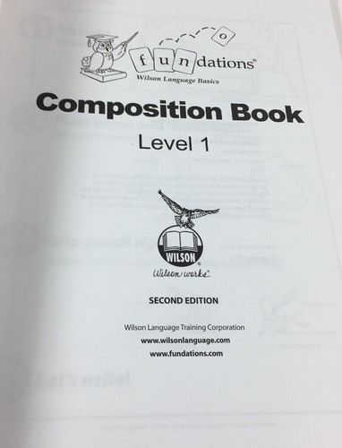 Fundations Student Composition Book 1 Second Edition by Barbara Wilson ...