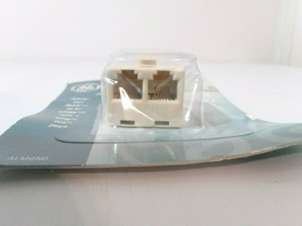 GE Duplex Phone Wall Jack Adapter Modular Splitter Telephone | eBay