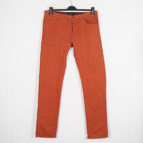 Massimo Dutti Homme Pantalon Taille W34 L35 Slim Fit Conique Orange ...