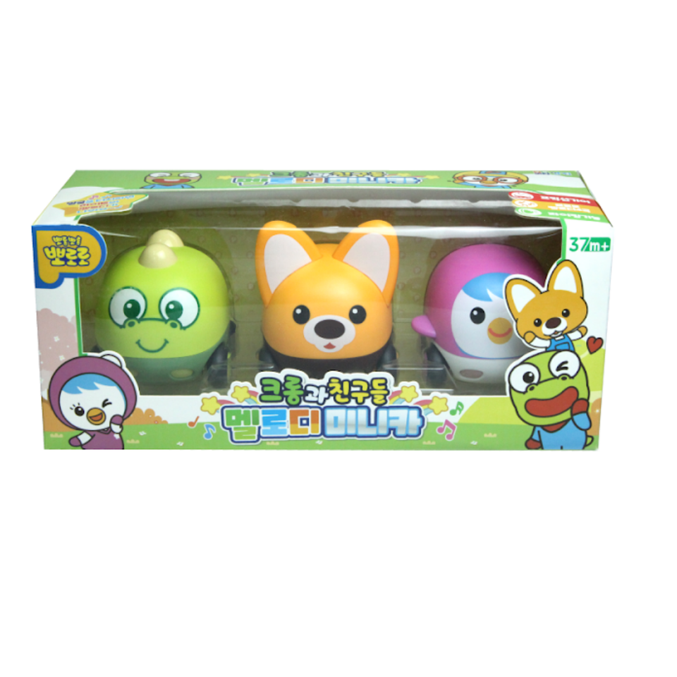 Authentic PORORO Toy Penguin Character Mini Music Car Round shaped Kids ...