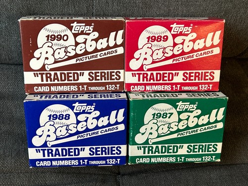 1987 to 1990 Topps Baseball Traded Complete Sets ~ MINT SHAPE ~ HOF'ers ...