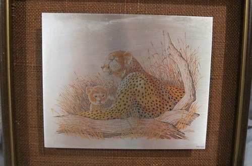Franklin Mint - Cheetah - Etched Aluminum - Art Print - Harry Antis ...