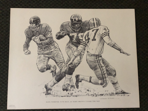 1960 Giants Football Black & White Prints Huff Webster Conerly (11 X 14 ...