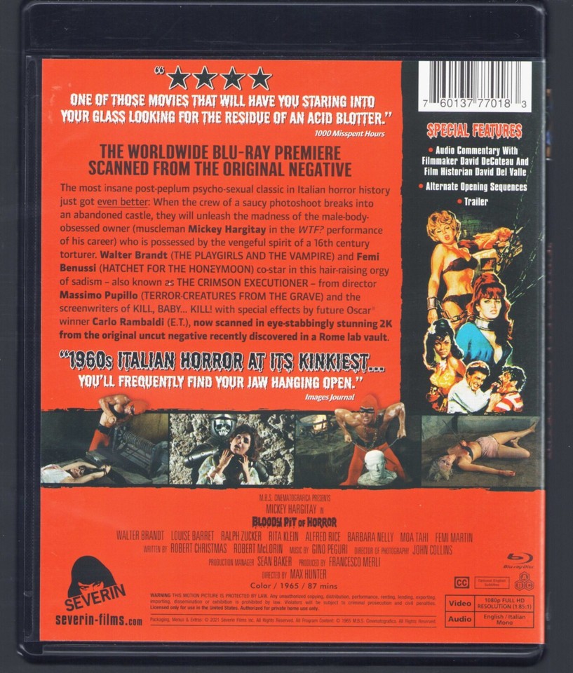 Bloody Pit of Horror (Blu-ray) 1965 Italian Gothic Horror - Severin ...