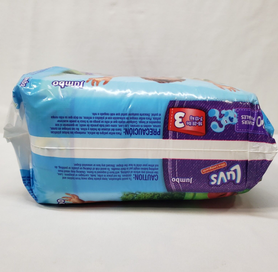 Vintage Luvs Diapers Size 3 Jumbo Pack Of 40 Rare Blues Clues Print ...